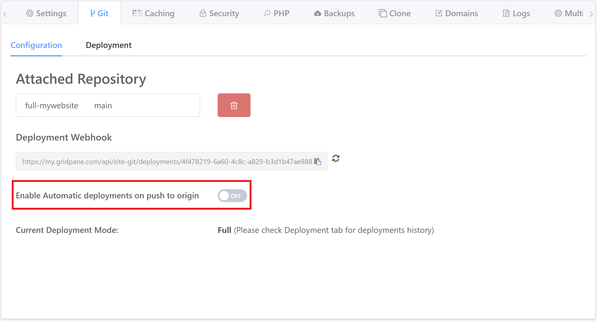Using The Gridpane Git Integration Gridpane